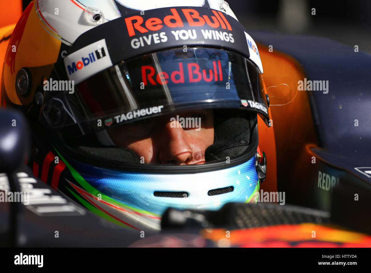 Daniel Ricciardo (AUS) driving his Reb Bull Racing RB13 during 2017 F1 ...