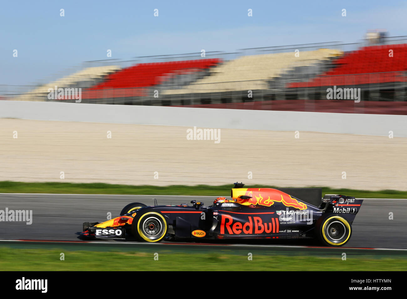 Max Verstappen (NED) driving his Reb Bull Racing RB13 during 2017 F1 ...