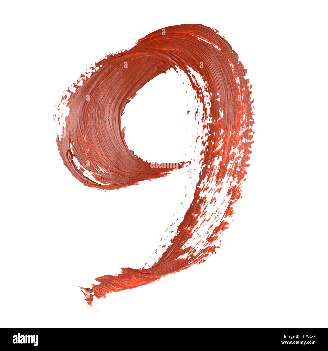 Nine - Red numbers over white background Stock Photo - Alamy