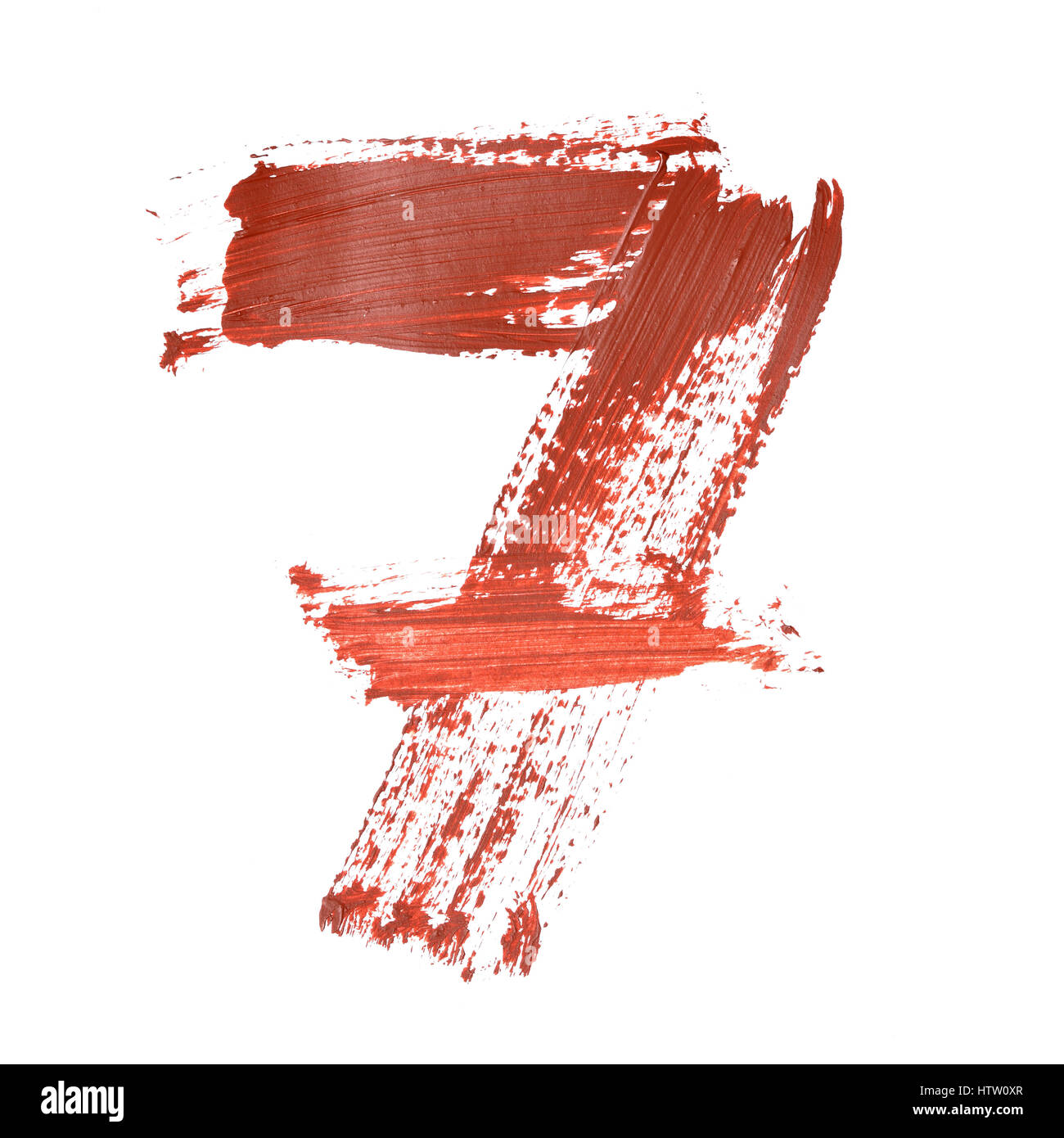 Seven - Red numbers over white background Stock Photo - Alamy