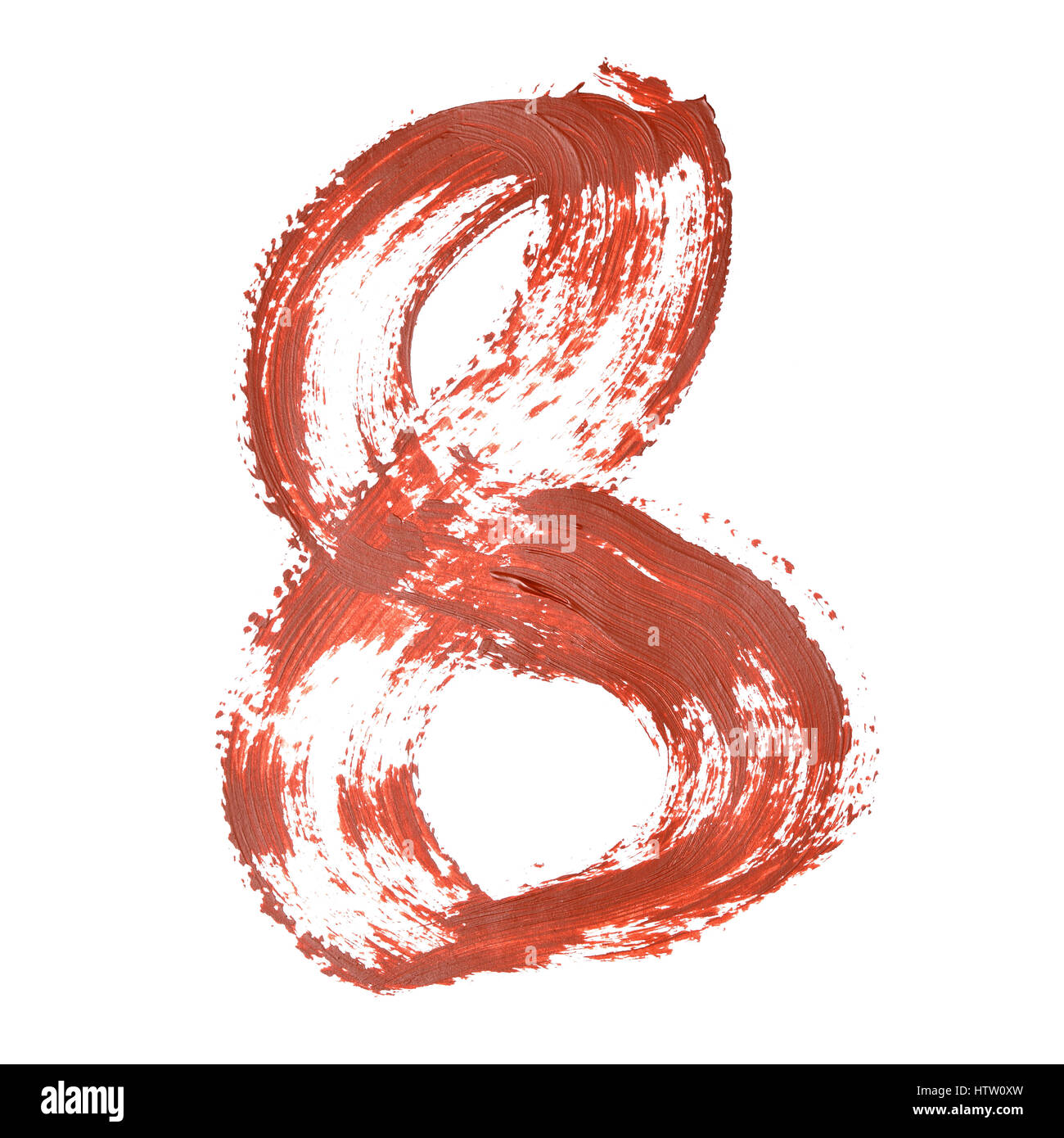 Eight - Red numbers over white background Stock Photo - Alamy