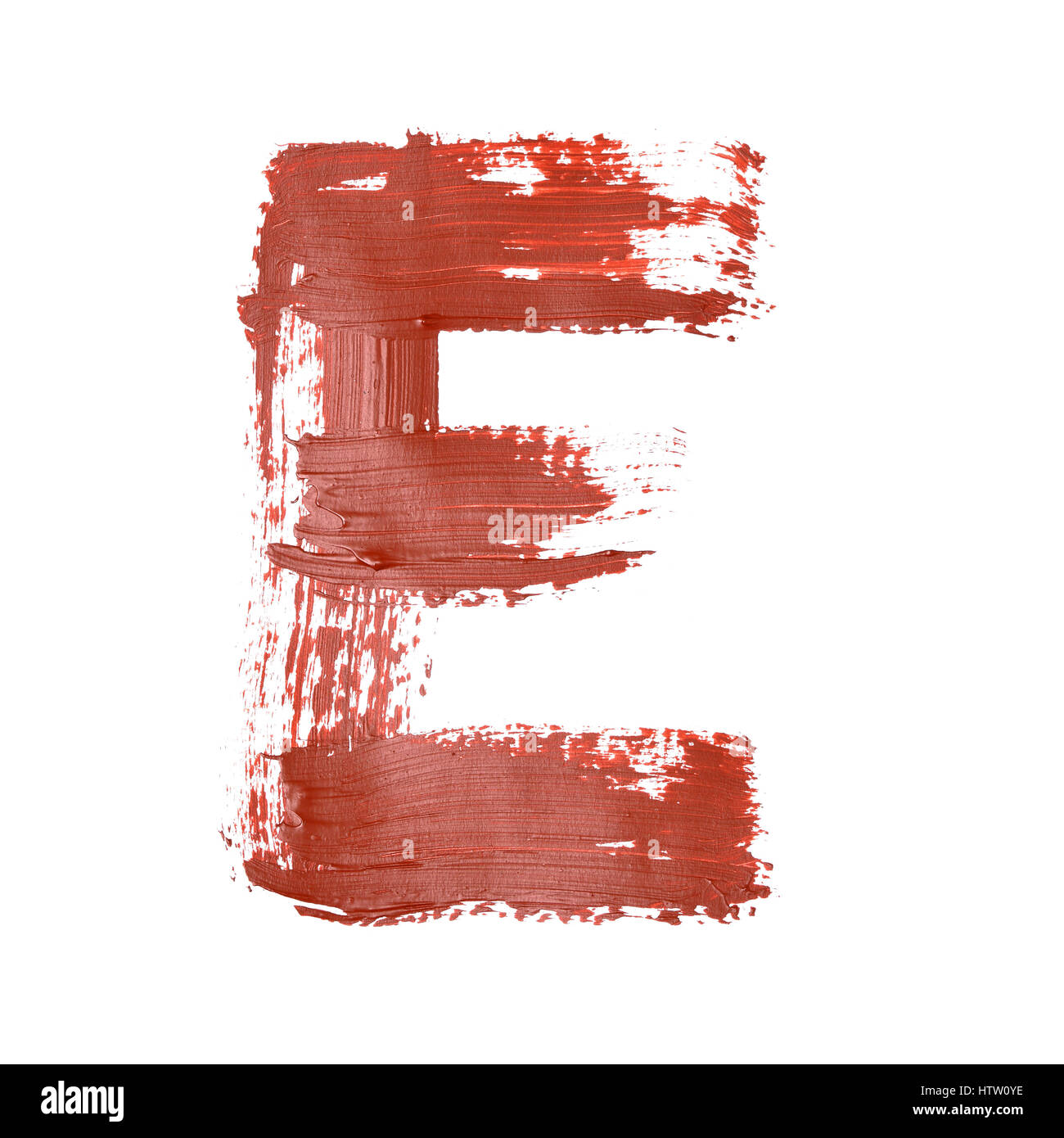 E - Red letters over white background Stock Photo - Alamy