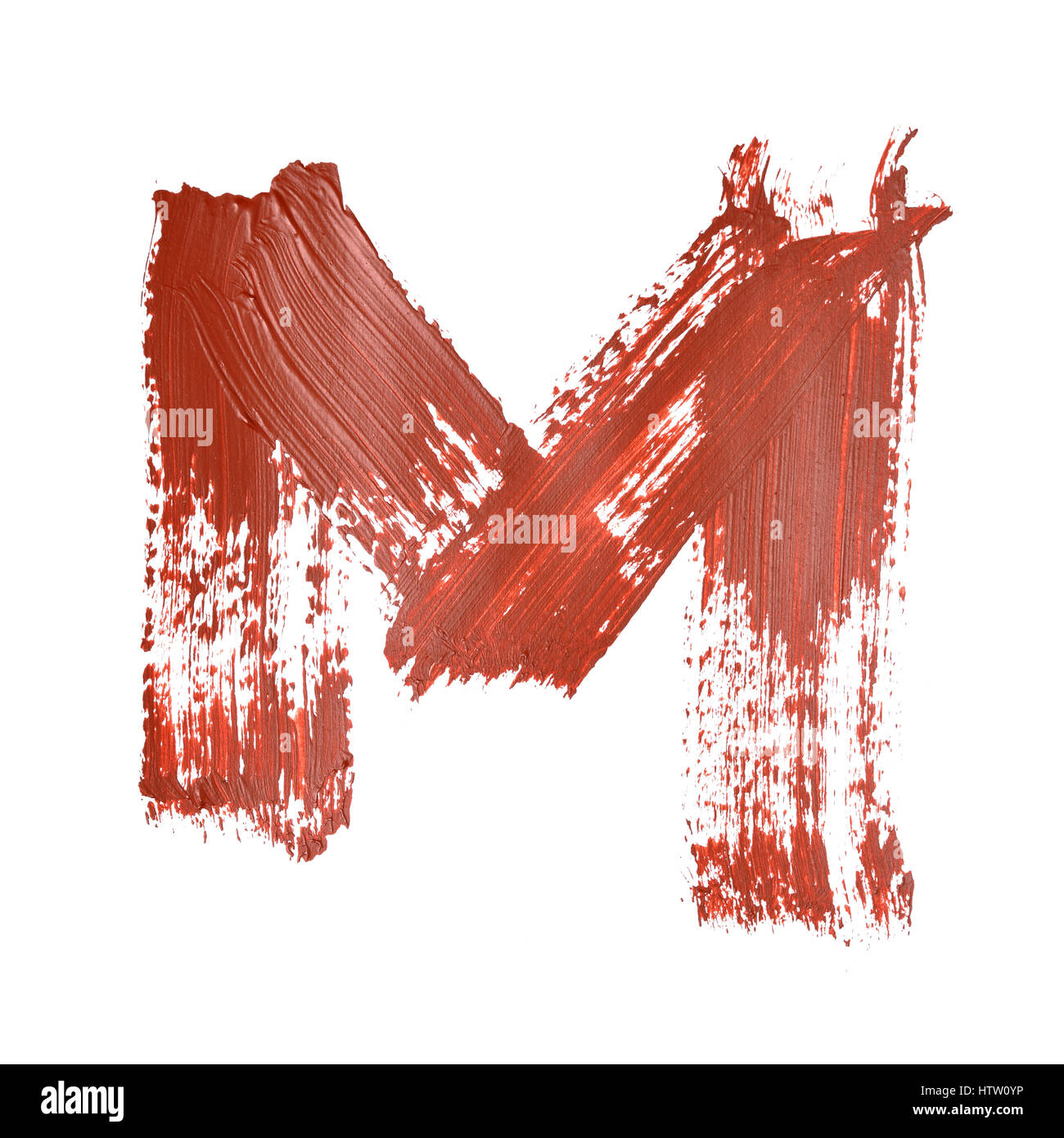 M - Red letters over white background Stock Photo - Alamy