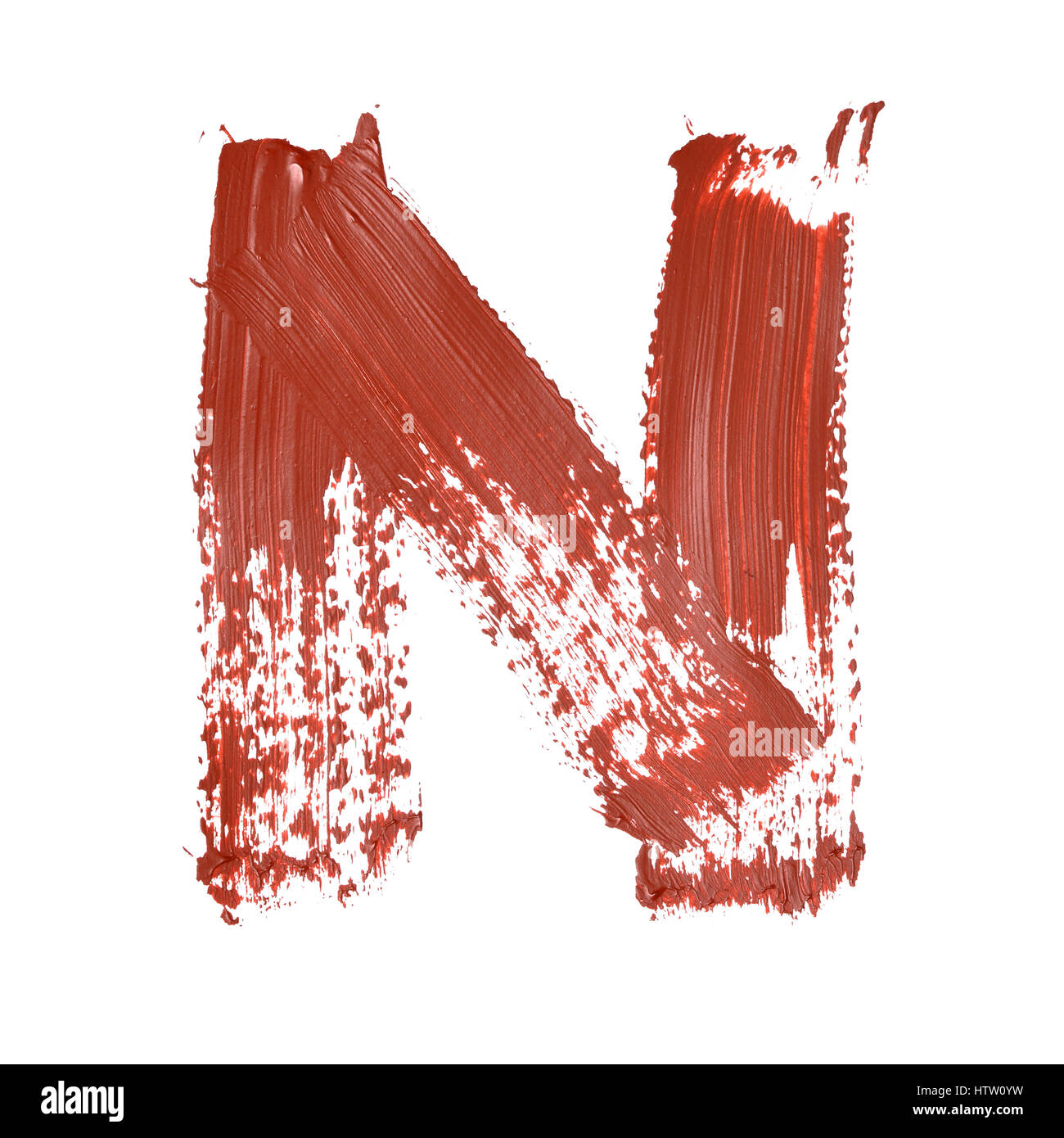 N - Red letters over white background Stock Photo - Alamy