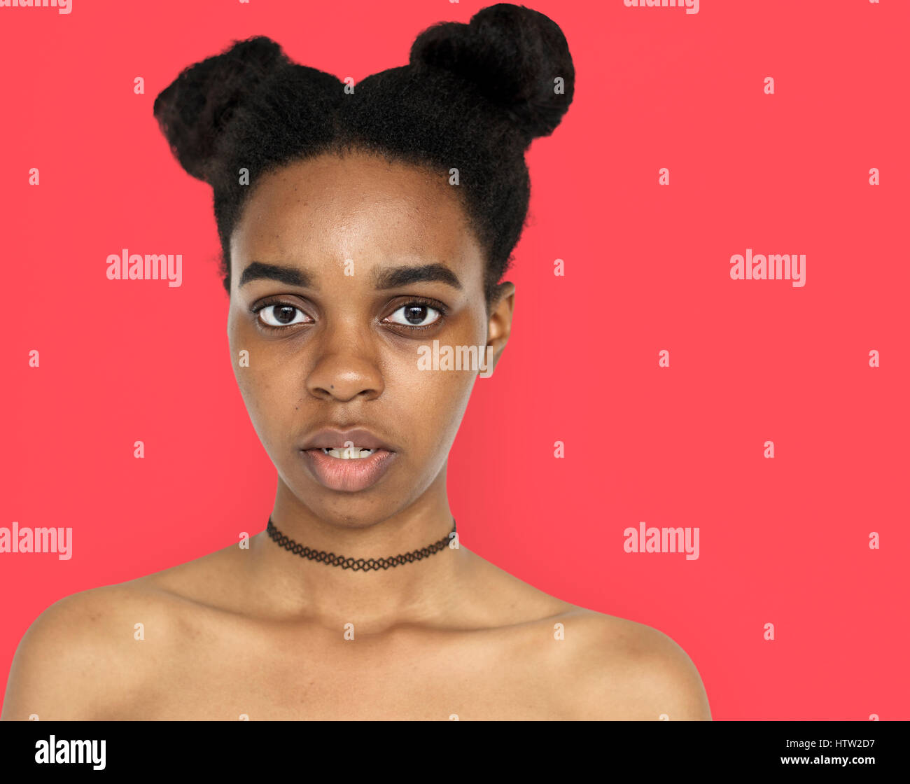 African Descent Woman Front Stock Photo - Alamy