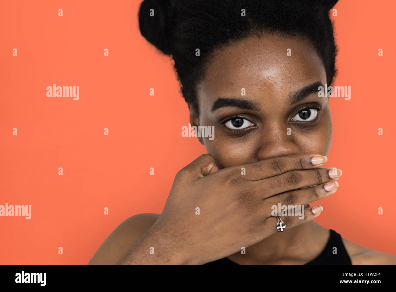 Cover mouth hi-res stock photography and images - Alamy