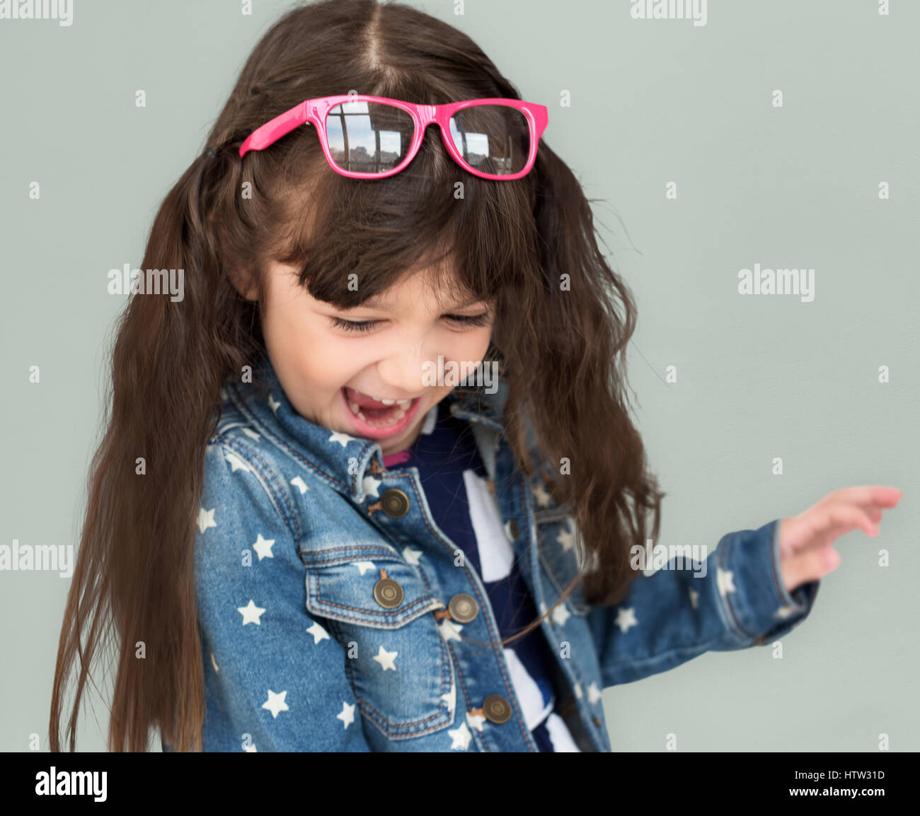 Little Girl Having Fun Portrait Stock Photo - Alamy