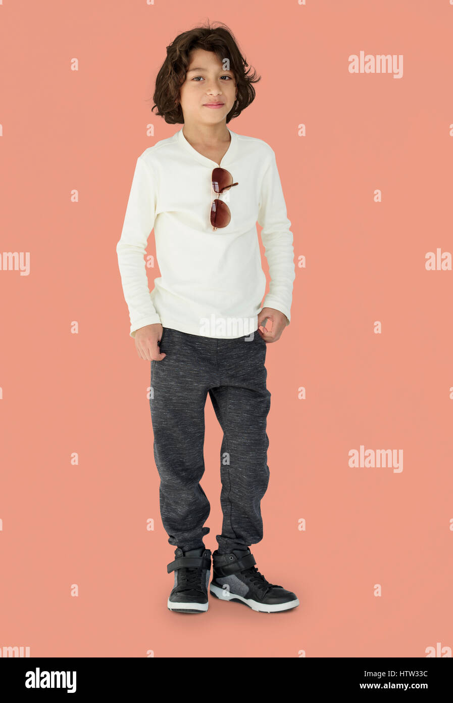 Studio People Model Shoot Kid Boy Stock Photo - Alamy