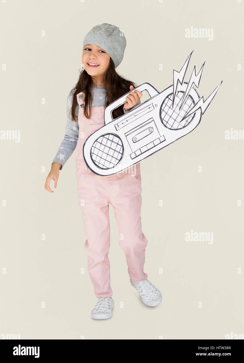 Boombox girl hi-res stock photography and images - Alamy