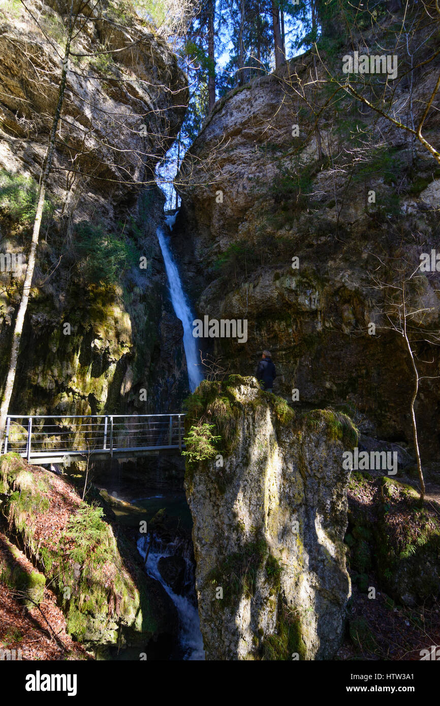 Sonthofen, waterfall Hinang, Schwaben, Allgäu, Swabia, Bayern, Bavaria ...