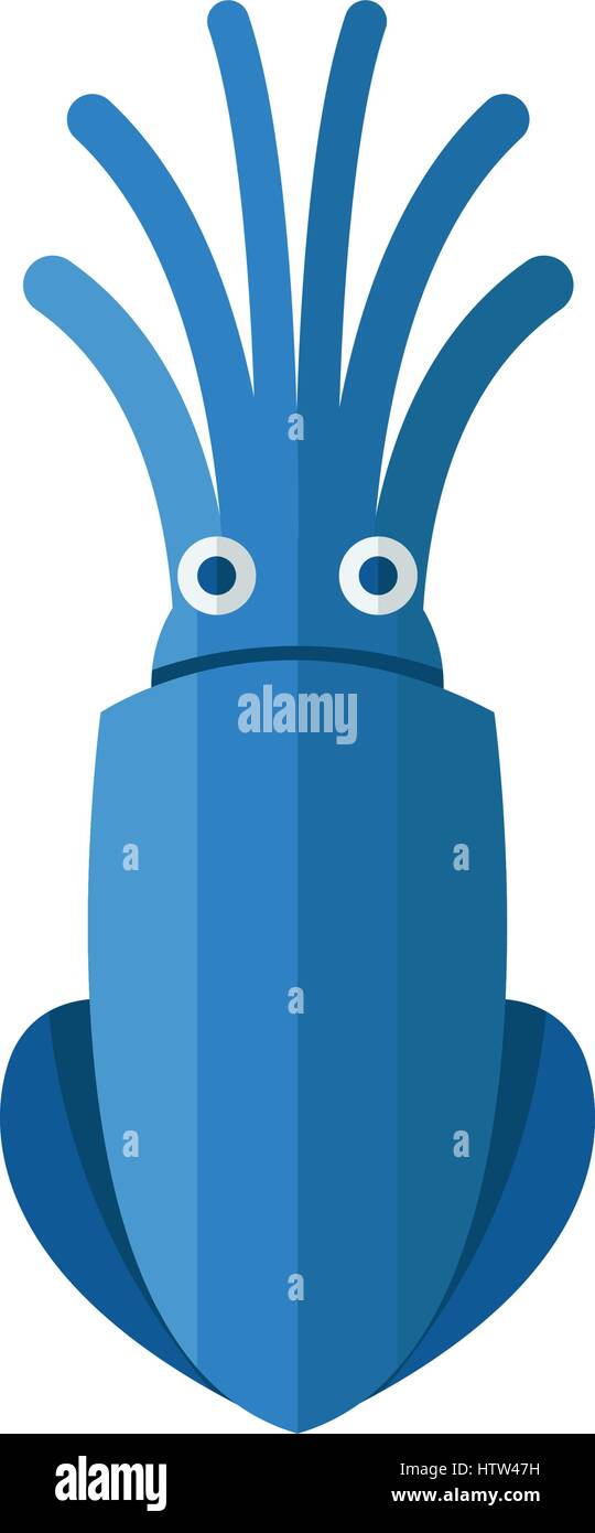 Squid cartoon vector blue hi-res stock photography and images - Alamy