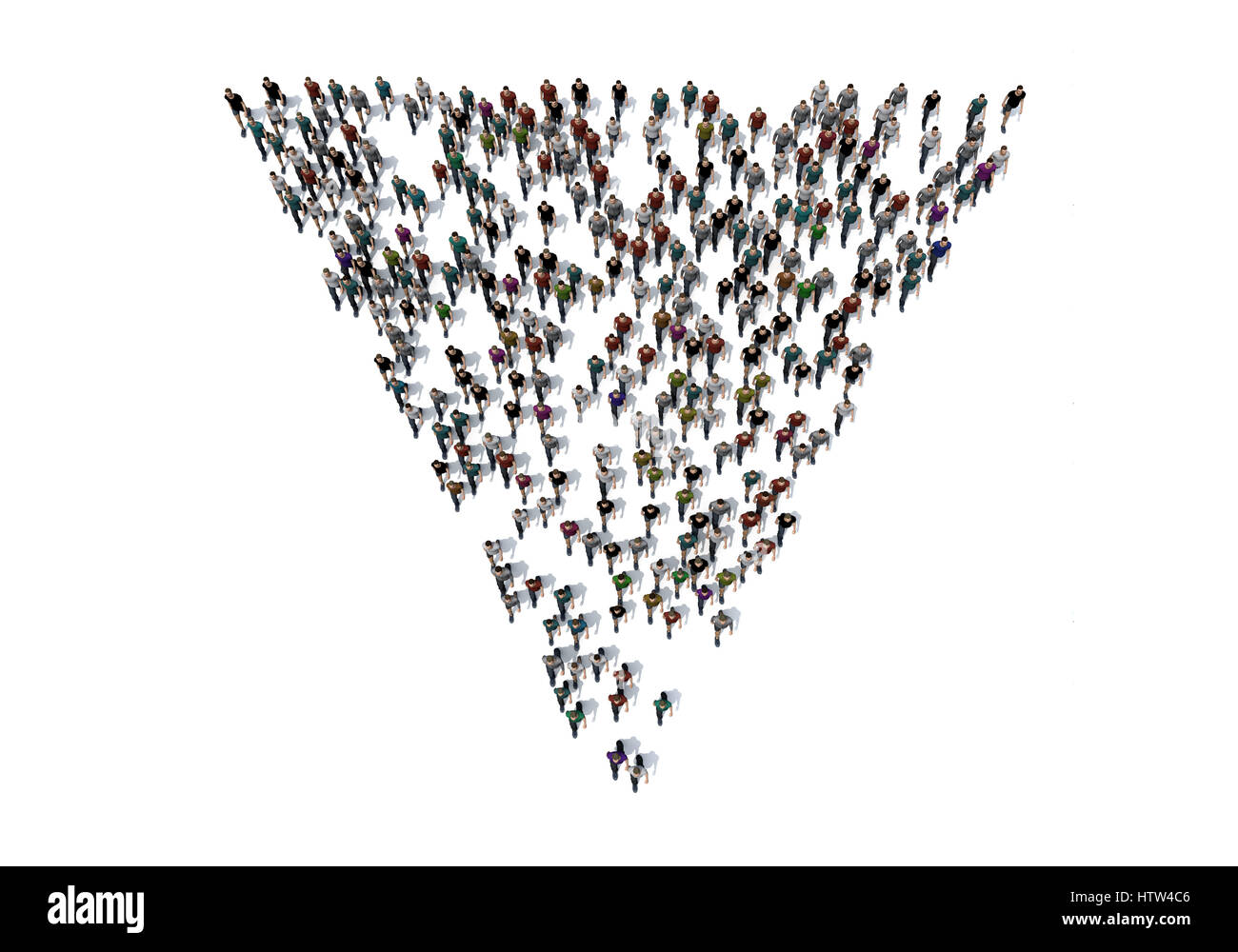 3D render crowd of people on white background Stock Photo - Alamy