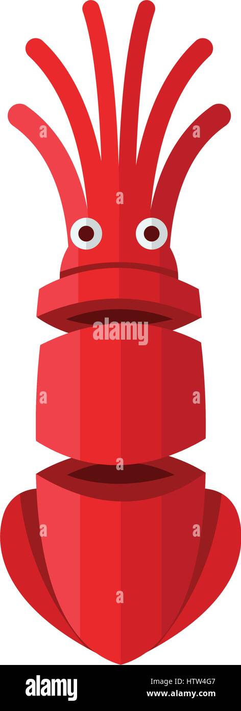 Squid Cartoon Color red Stock Vector Image & Art - Alamy