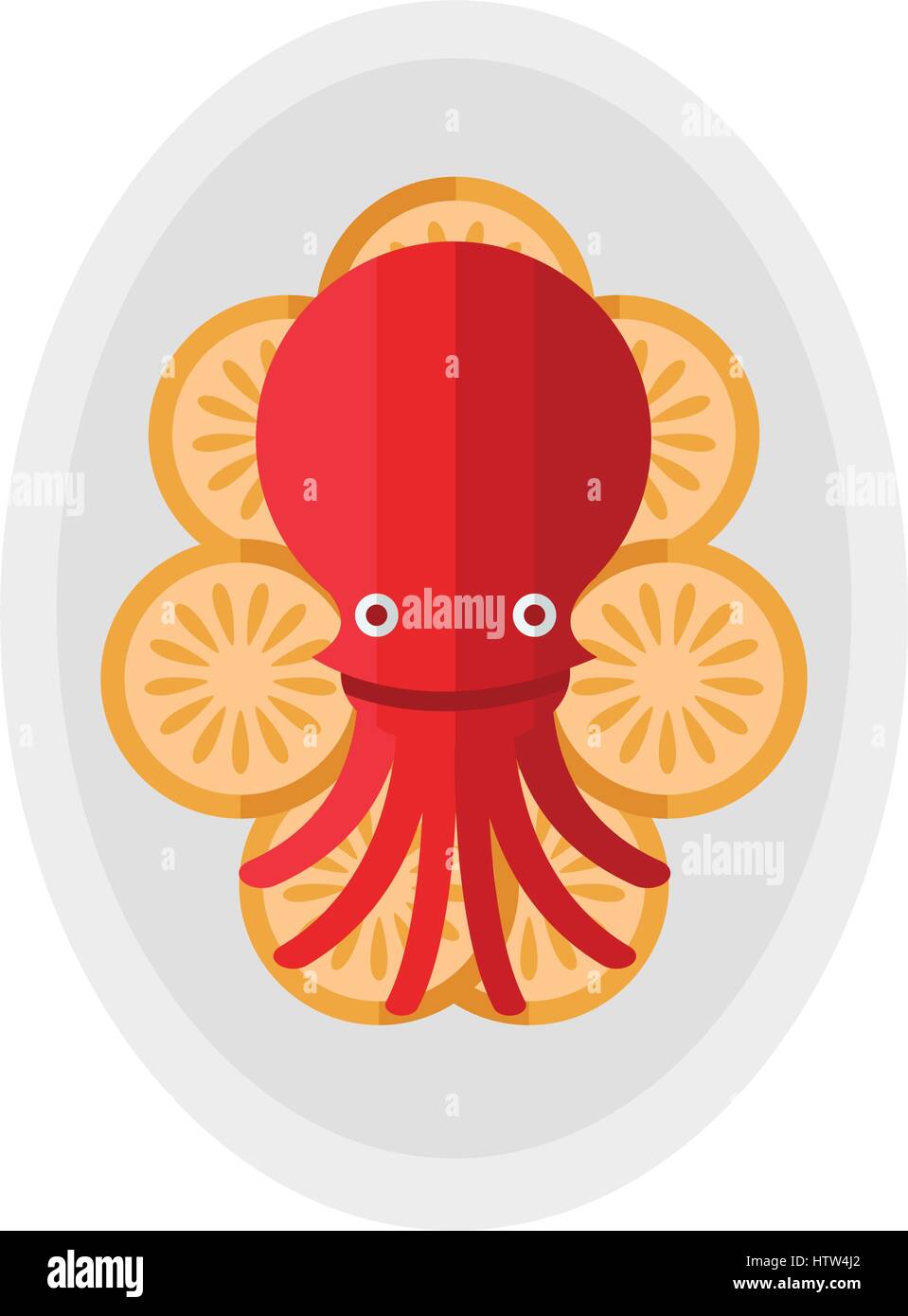 Vegetable salad shrimp in Stock Vector Images - Alamy