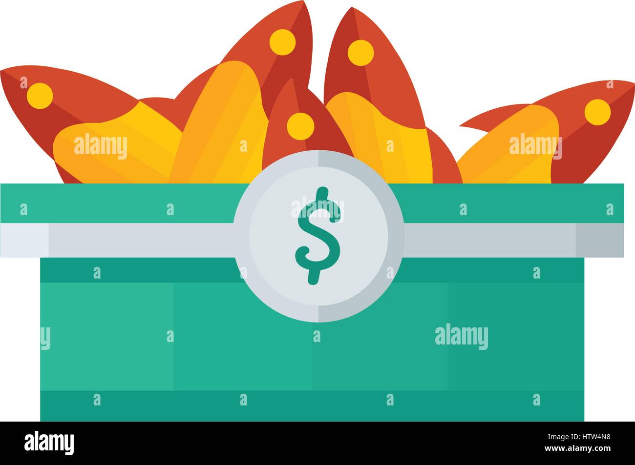 yellow fish on tray Vector Stock Vector Image & Art - Alamy