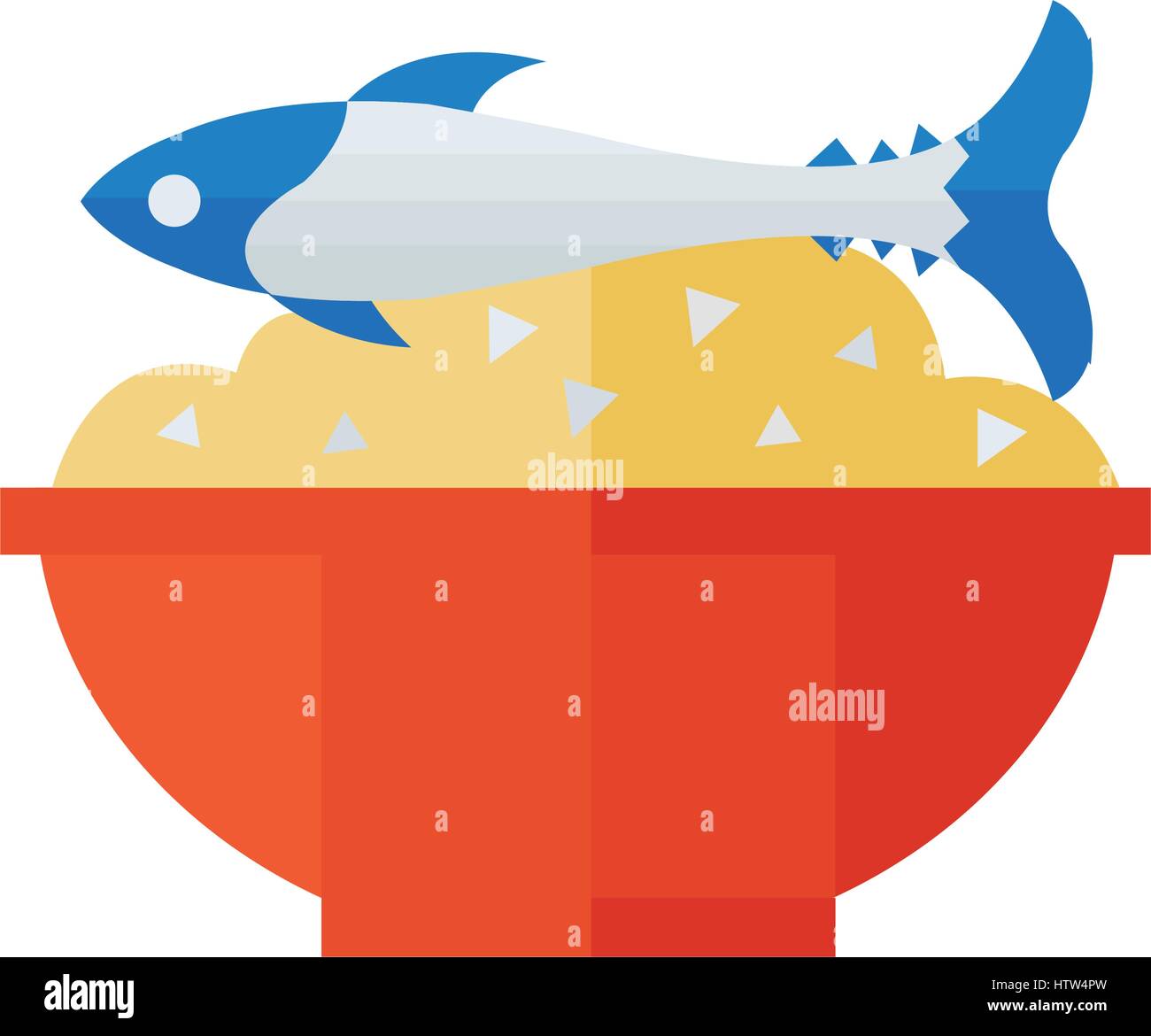Rice with fish Vector Stock Vector Image & Art - Alamy