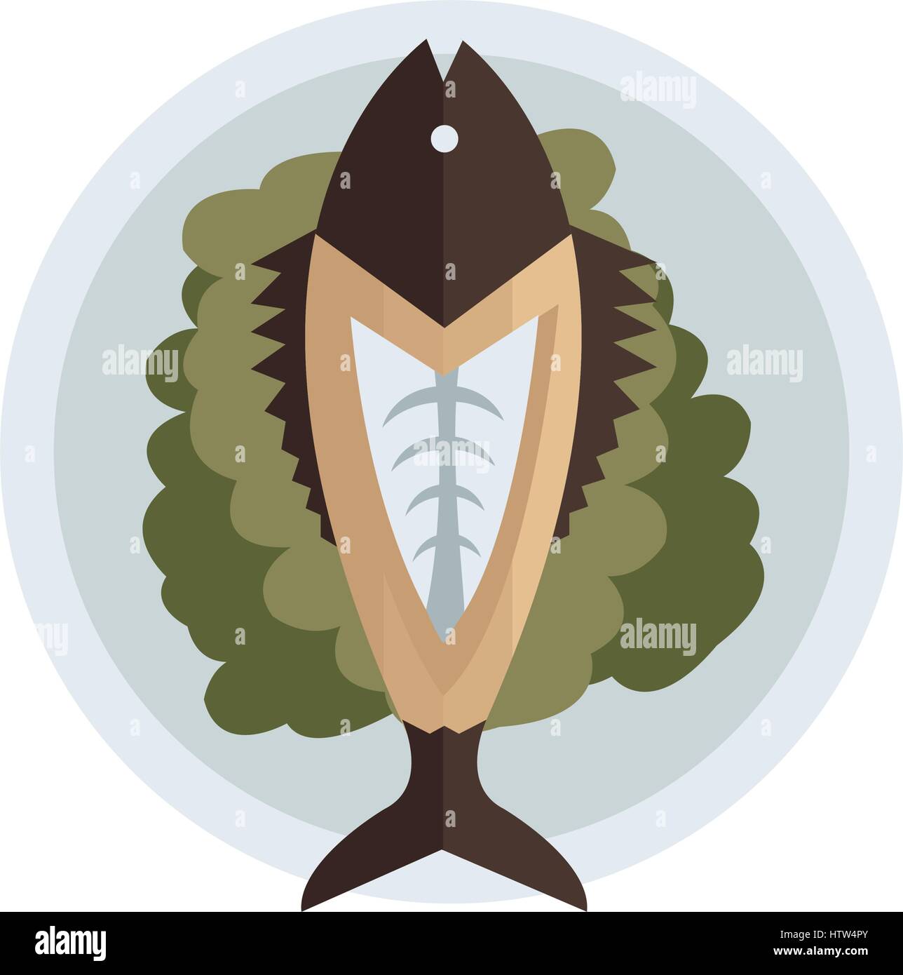 Roasted bass Stock Vector Images - Alamy