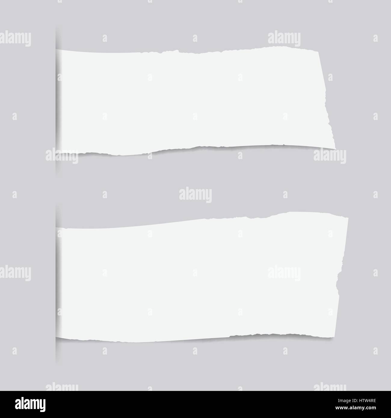 Pieces of torn white copybook strips inserted into cut paper Stock ...