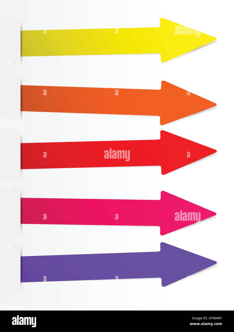 Colorful bright vector arrows banner, directional sign inserted into ...