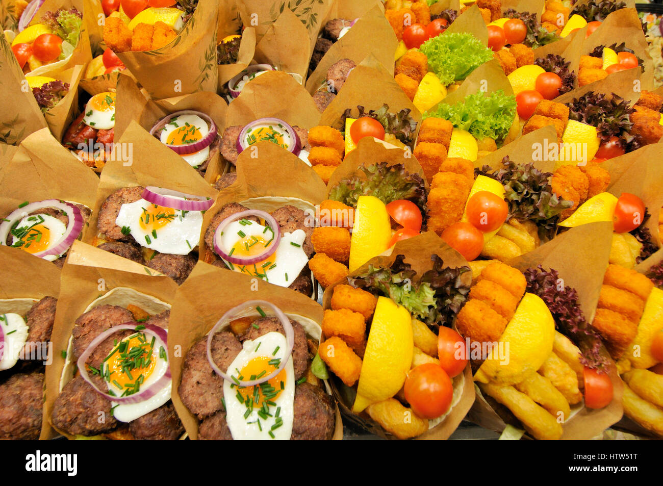 Fast food for sale Stock Photo - Alamy