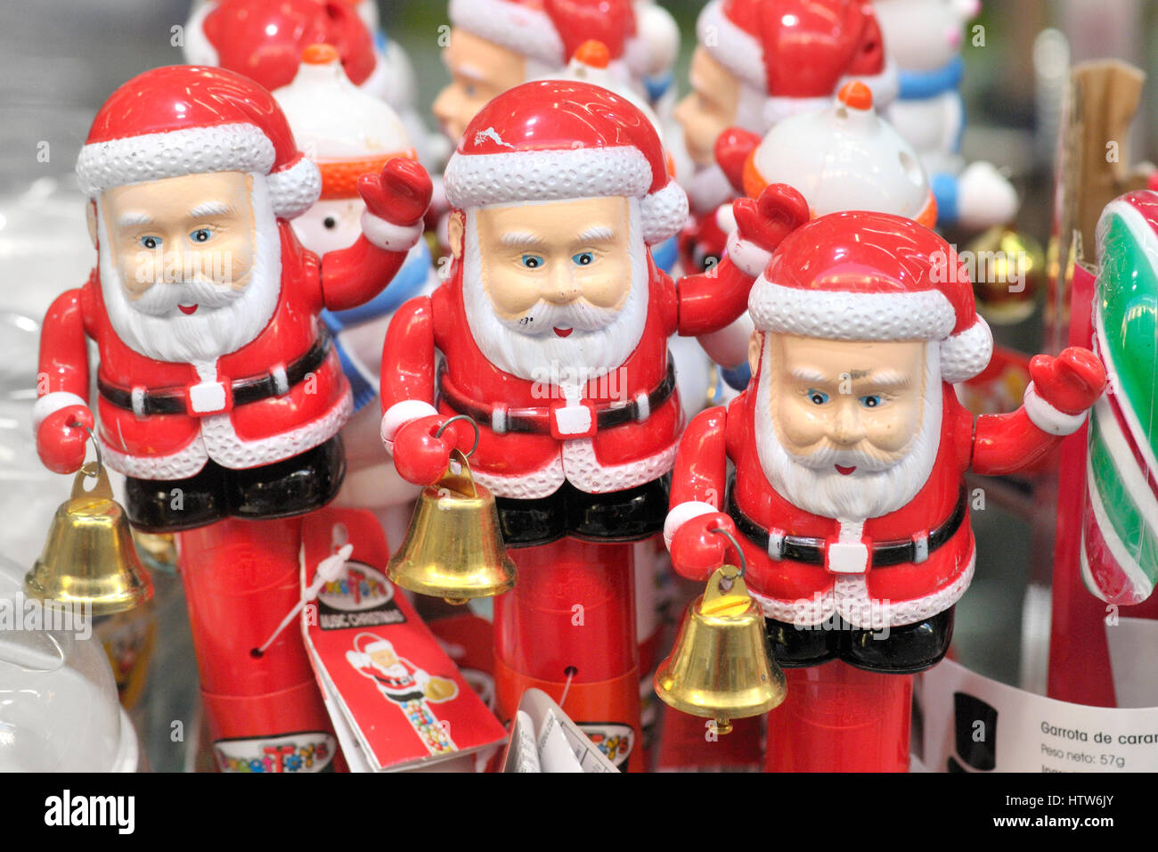 Santa Claus figures for sale Stock Photo - Alamy