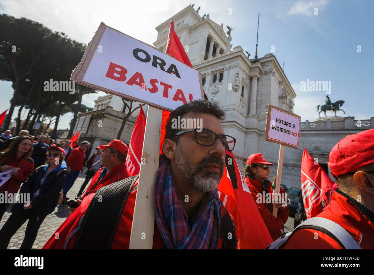 Rome, Italy. 14th Mar, 2017. Employees of TIM, an Italian brand owned ...