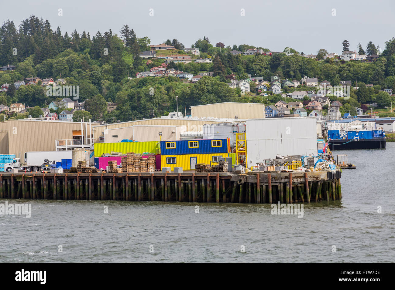 Dock buildings made from recycled freight containers Stock Photo - Alamy