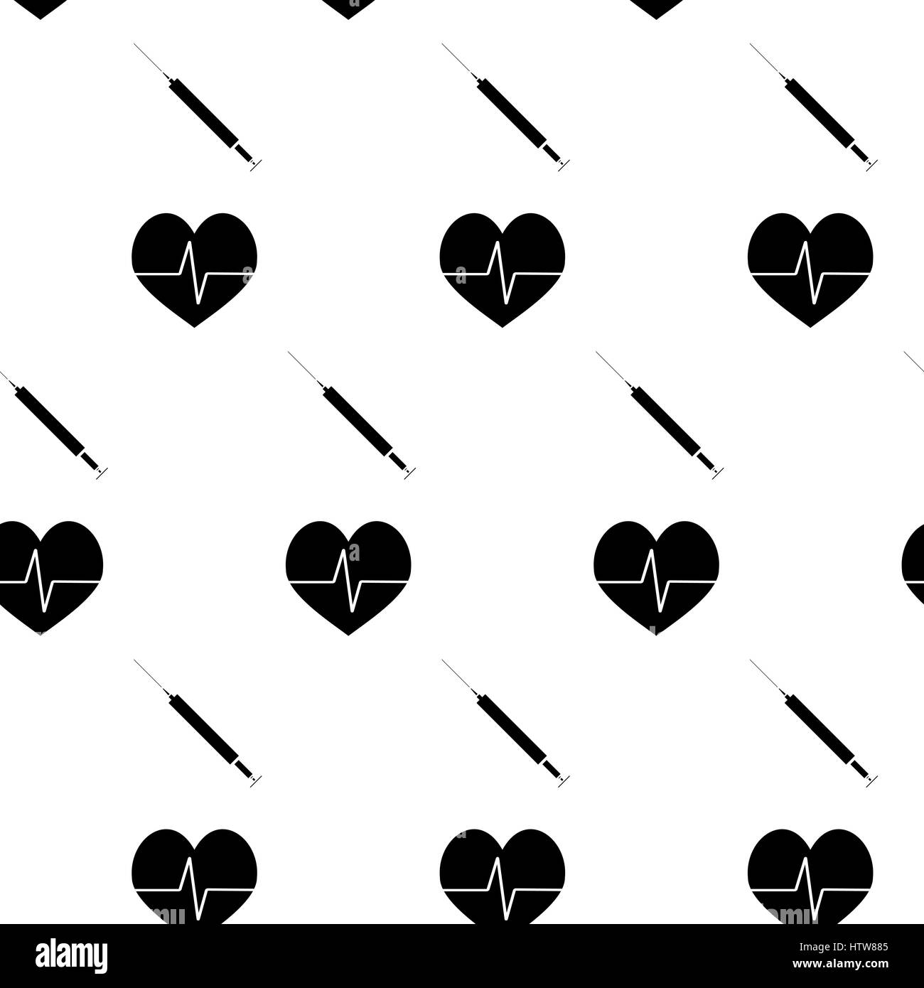 Cardiology medicine seamless pattern. Cardio healthy and syringe for ...