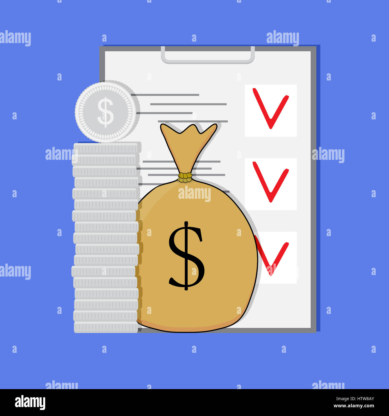 Finance planning vector sack money hi-res stock photography and images ...