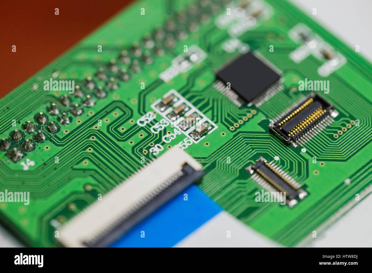 Circuit board with microchips Stock Photo - Alamy
