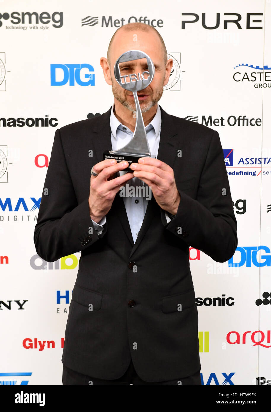 Evan Davis wins the award for Best News Presenter/Report er during the ...