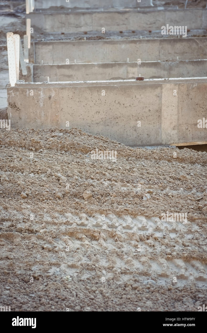 Heap of mud at construction site Stock Photo - Alamy