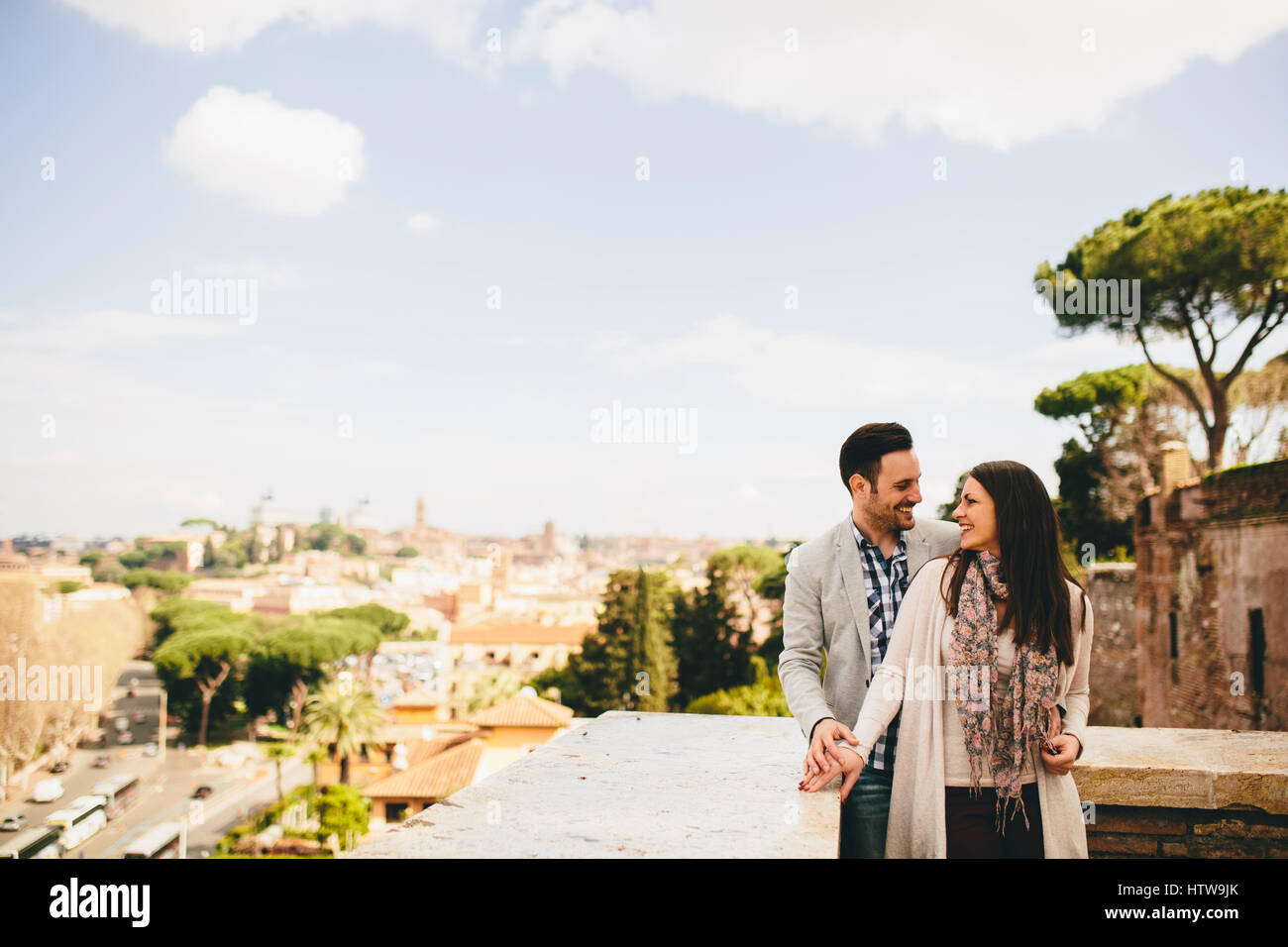 Loving couple in Rome , Italy Stock Photo - Alamy
