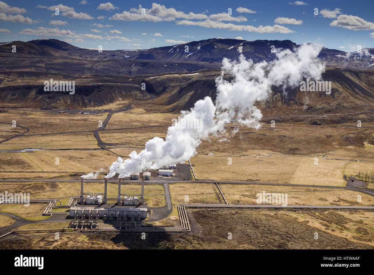 Nesjavellir Geothermal Power Station in Iceland, June 2015 Stock Photo ...