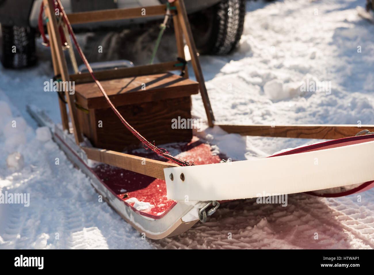 Empty sleigh in snow hi-res stock photography and images - Alamy