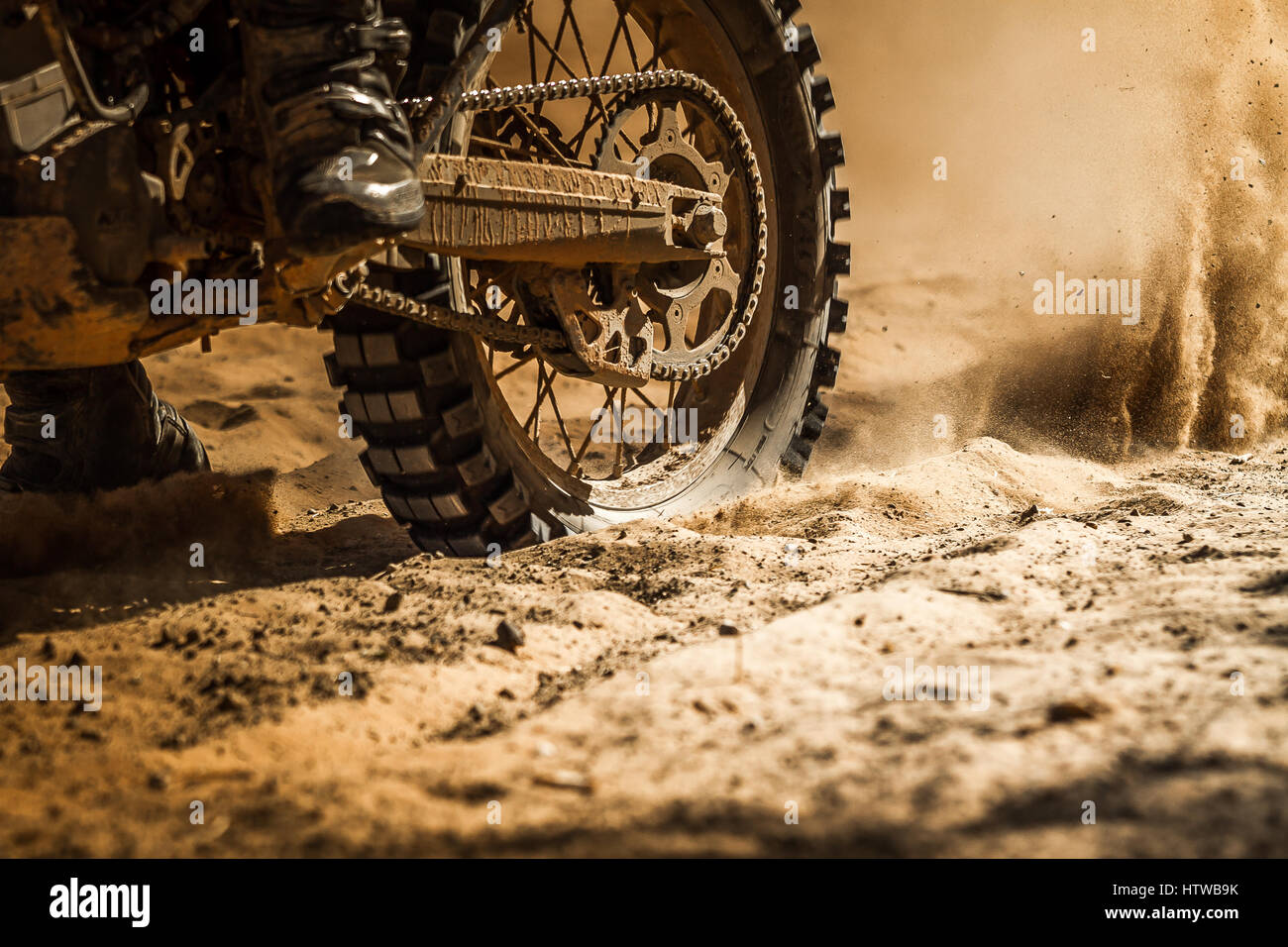 Dirt Racing bike in action Stock Photo - Alamy