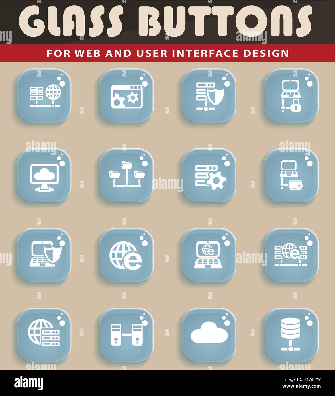 server web icons for user interface design Stock Vector Image & Art - Alamy