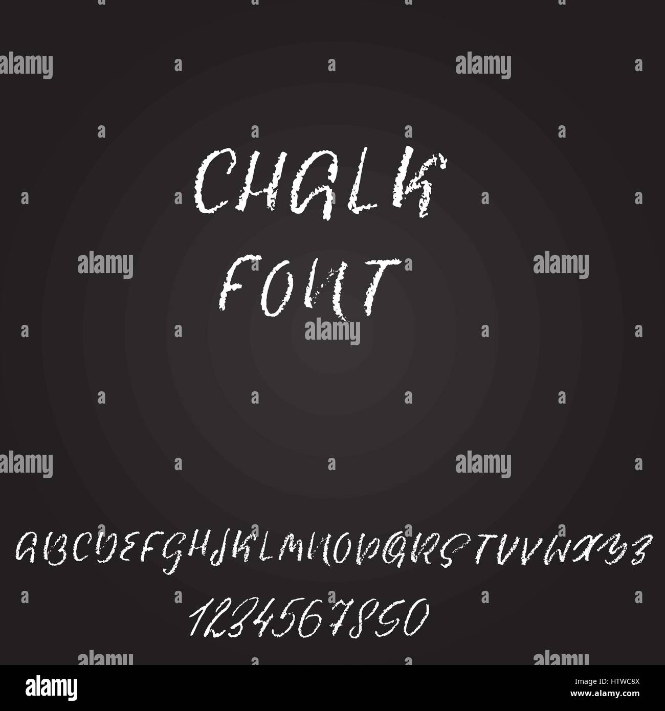 Handwritten vector chalked font. Imitation texture of chalk. Modern ...