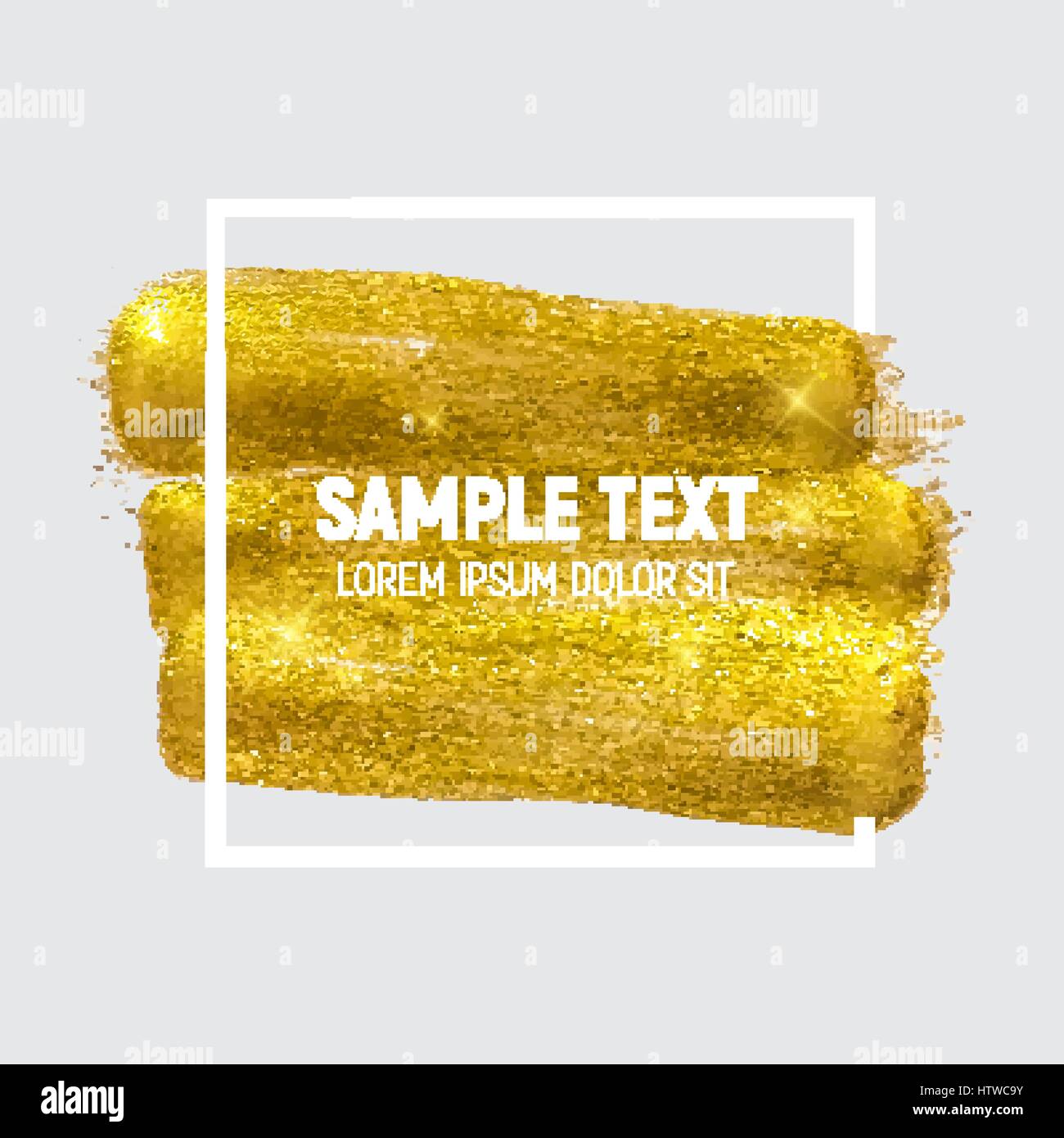 Gold Paint Glittering Textured Art Illustration. Vector Illustra Stock ...