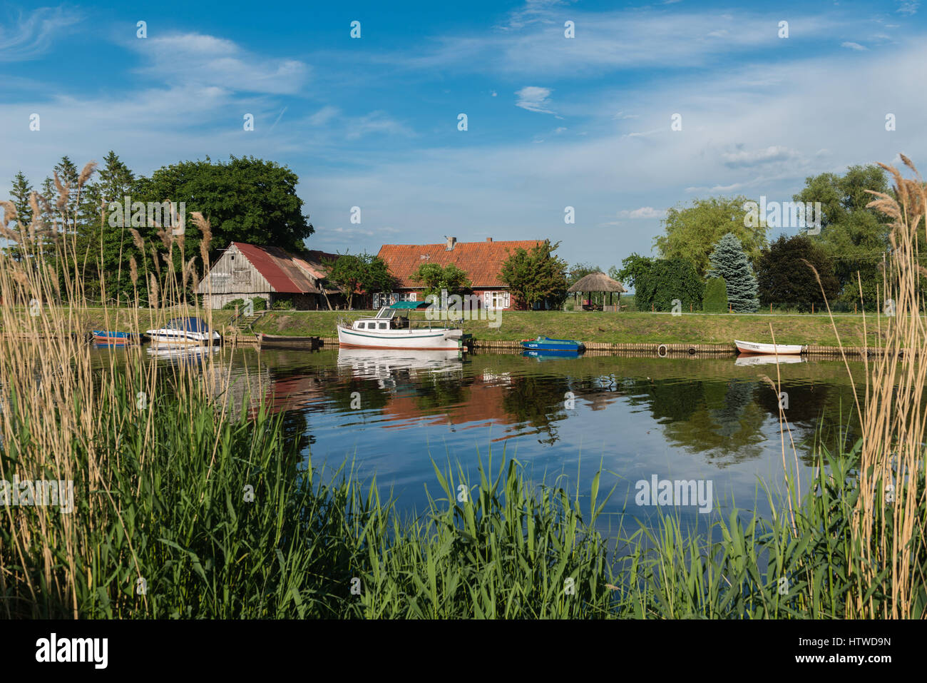 The very small community of Minija on the Minija River in the Neman ...