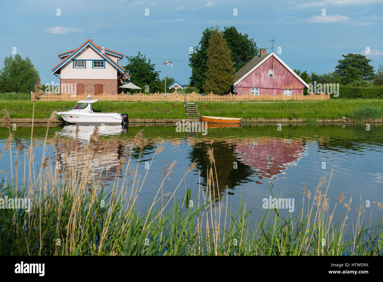The very small community of Minija on the Minija River in the Neman ...