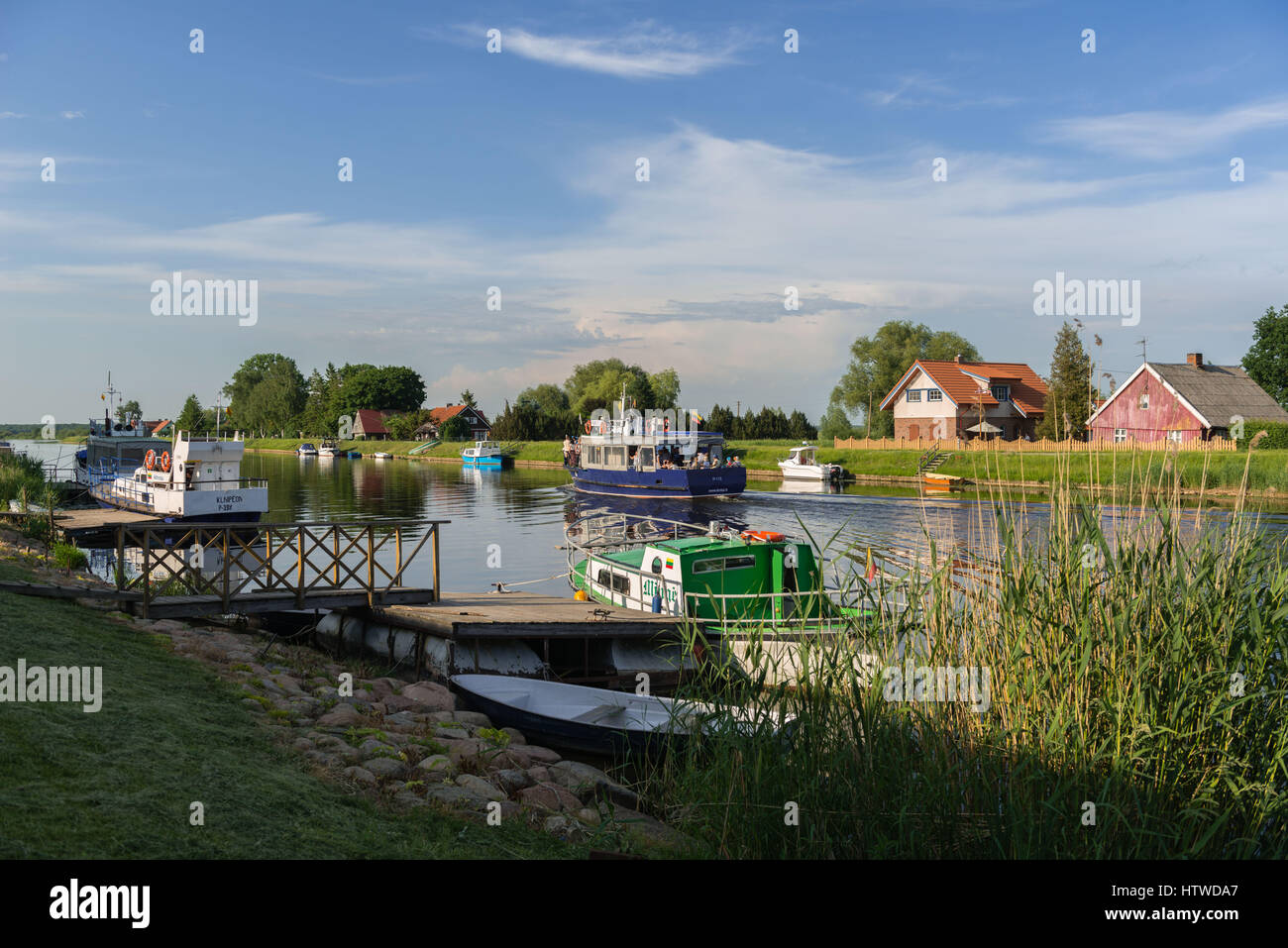 The very small community of Minija on the Minija River in the Neman ...
