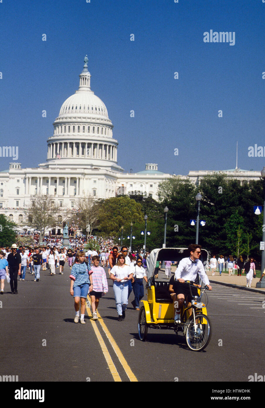 The Earth Day rally on the west front of the US Capitol the crowd of ...