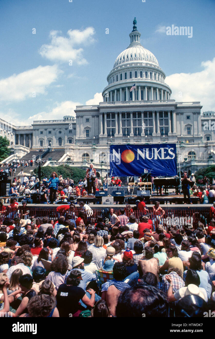 The "No Nukes" protest on the west front steps of the US Captiol just ...