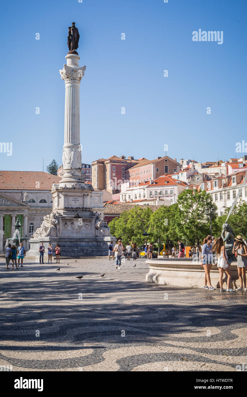 Praca do Rossio (Rossio Square), Lisbon, Portugal Stock Photo - Alamy