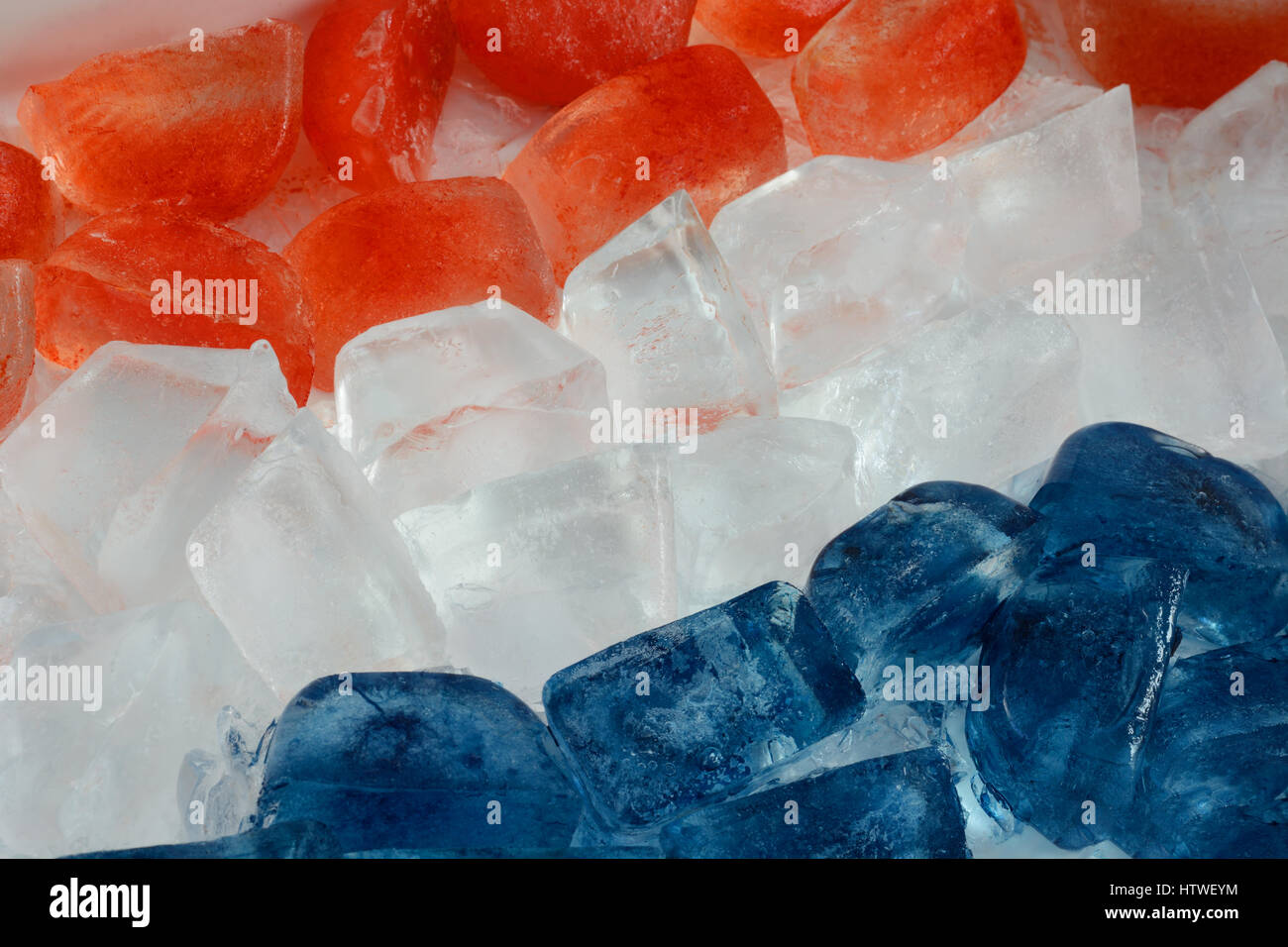 Red, white and blue patriotic ice cubes Stock Photo - Alamy