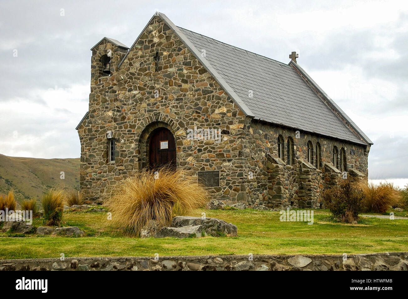 The small stone Church of the Good Shepherd at Lake Tekapo on the south ...