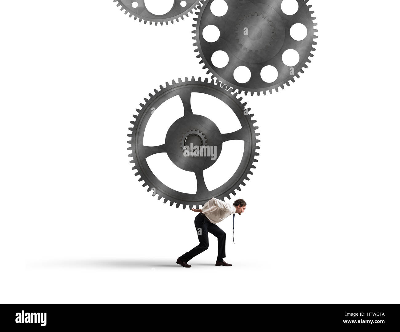 Integration concept with gears system mechanism Stock Photo - Alamy