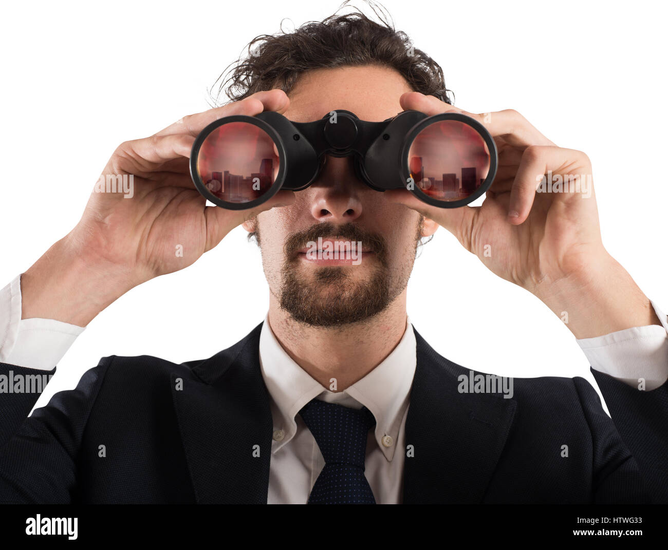 Businessman looking to the future Stock Photo - Alamy