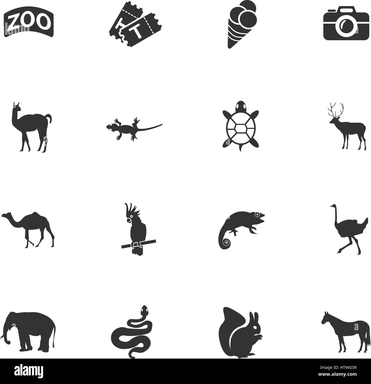 zoo web icons for user interface design Stock Vector Image & Art - Alamy
